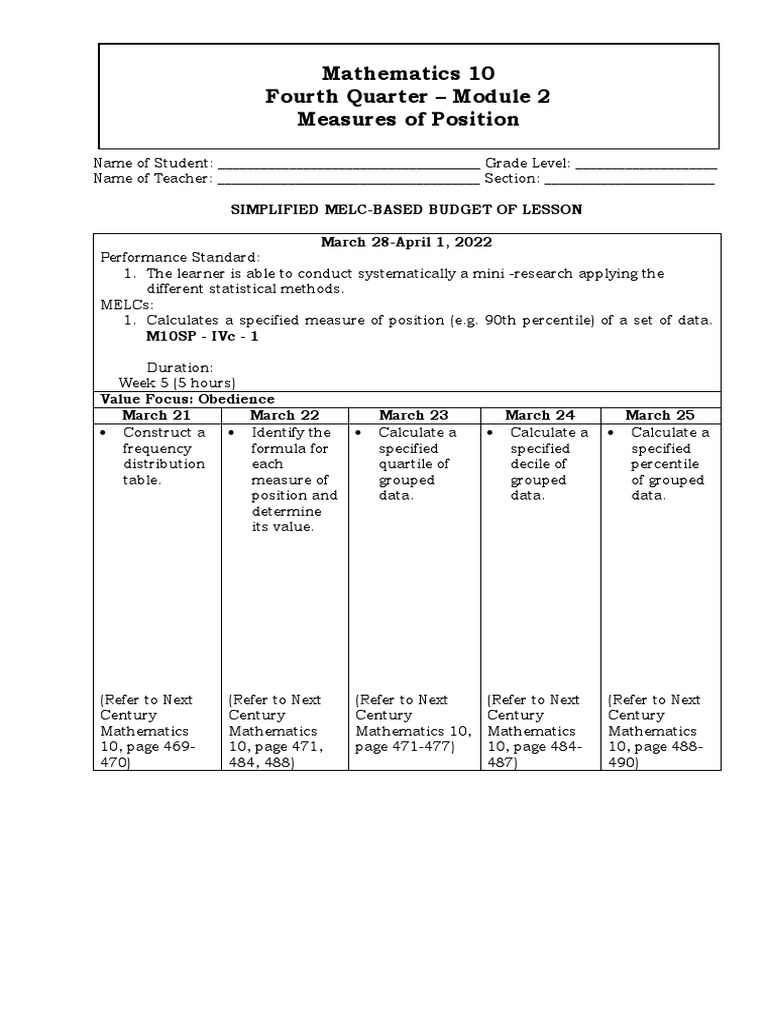Math 10-4-2 | PDF | Percentile | Mathematics