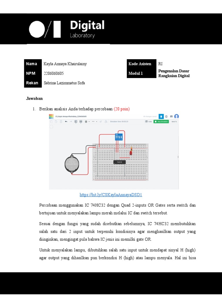 CS RI DSD1 Kayla Annaya Khairulainy 2206060605 | PDF