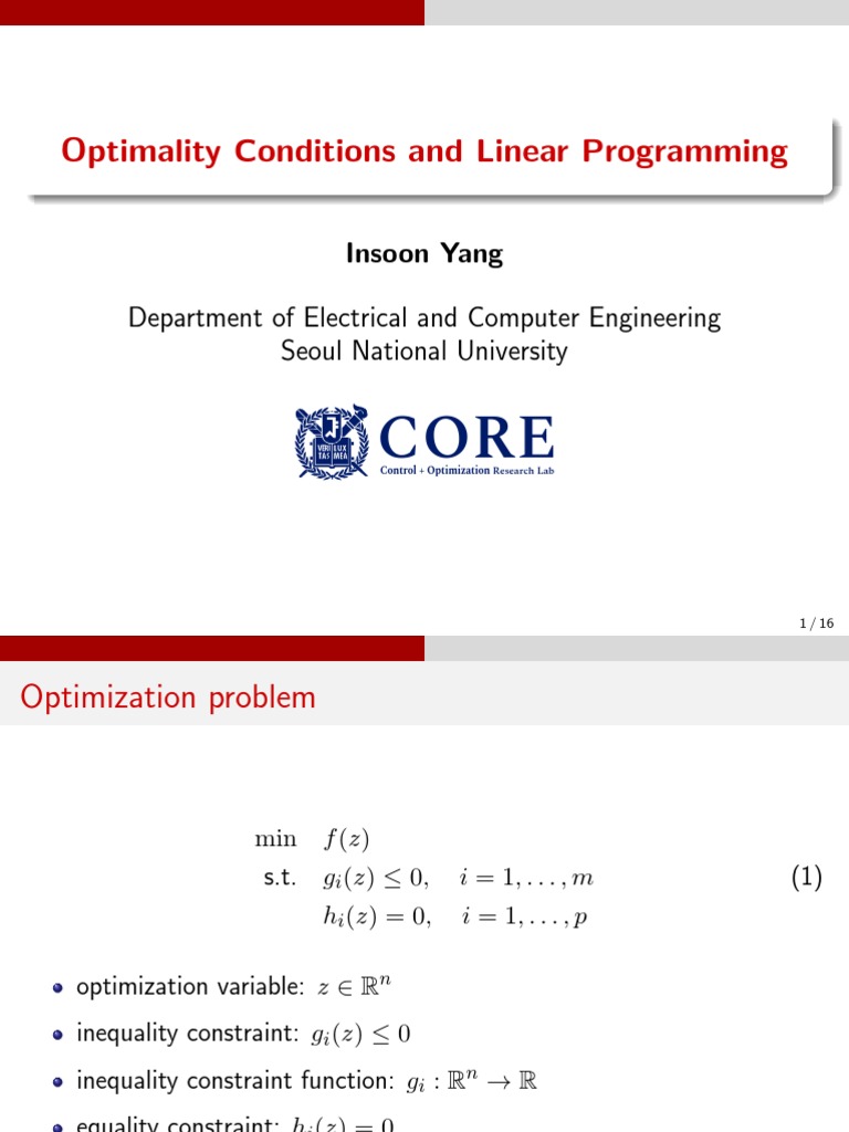 AC Lec4 | PDF | Linear Programming | Numerical Analysis