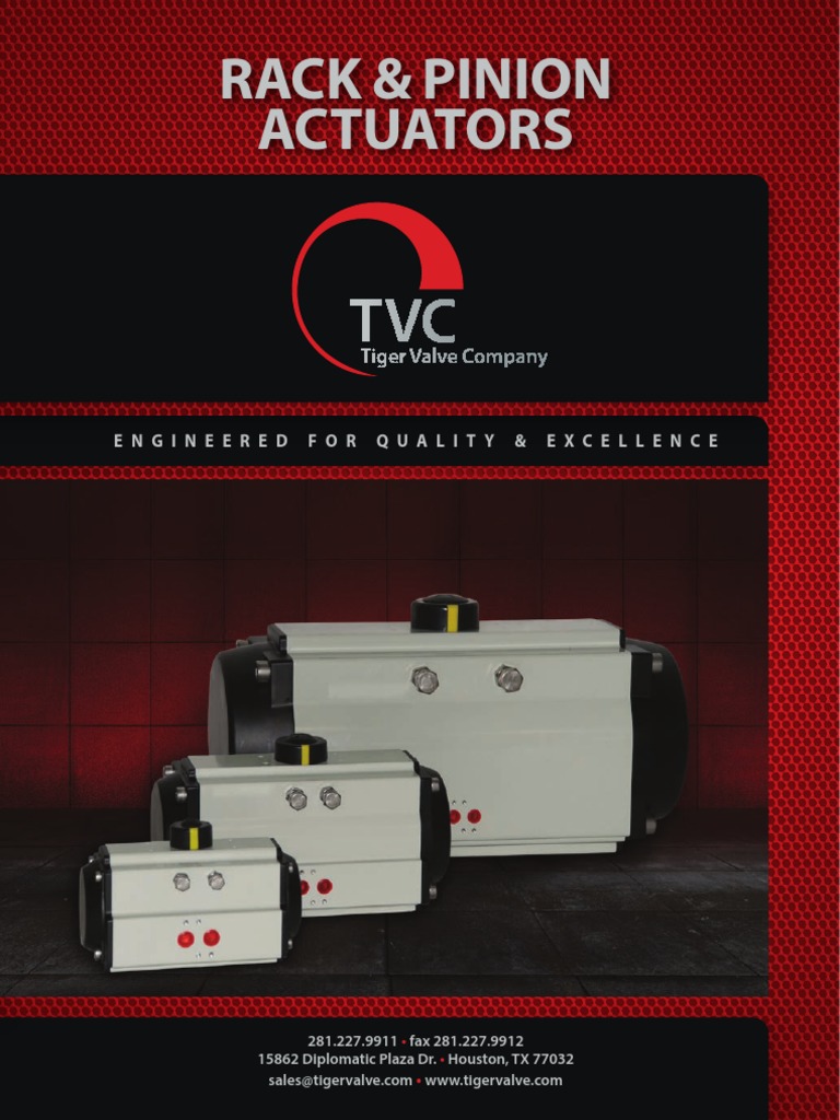 TVC R&P Qrt. Turn Act. | PDF | Valve | Actuator