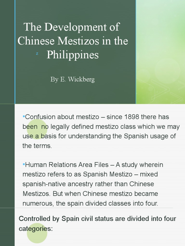 The Development of Chinese Mestizo in The Phil | PDF | Philippines ...