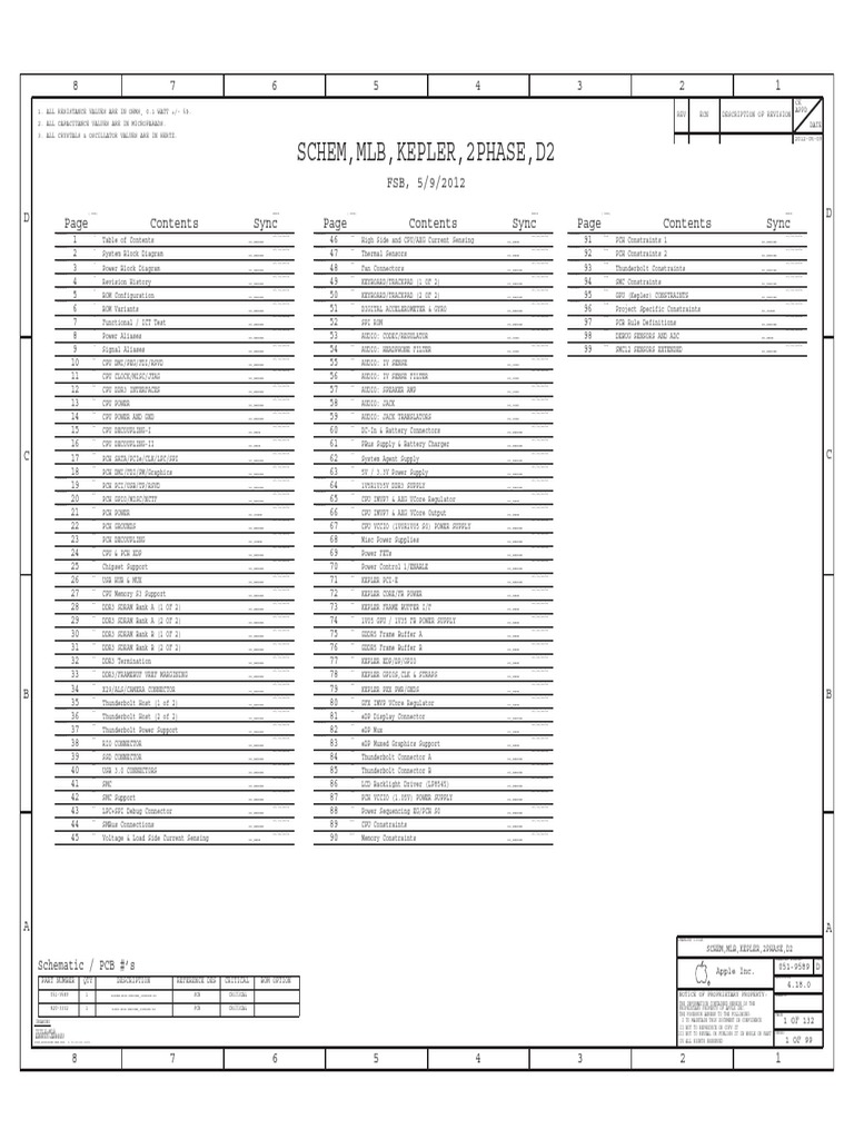 Macbook Pro A1398 Emc 2673 8203332a Schematics | PDF | Office Equipment ...