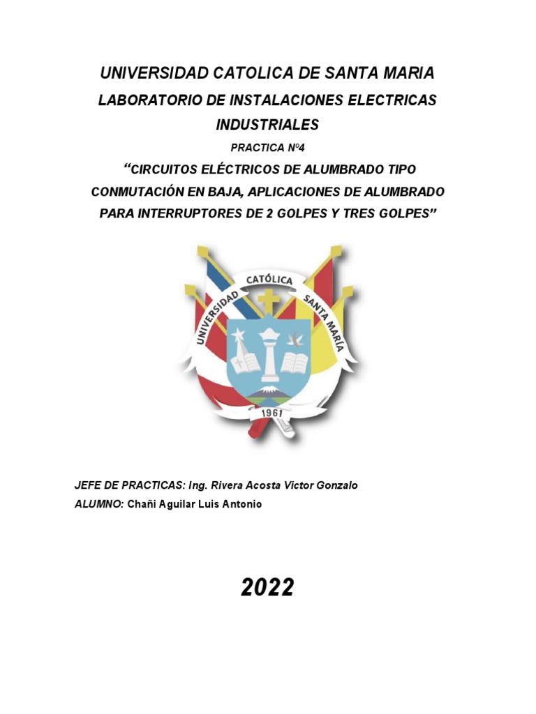 Practica 4 - Circuitos de Alumbrado en Baja Tensión, Conmutación ...