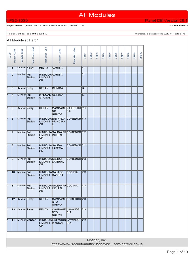 All Modules - NFS2-3030V26.1 - Notifier VeriFire Tools 10.55 Build 19 ...