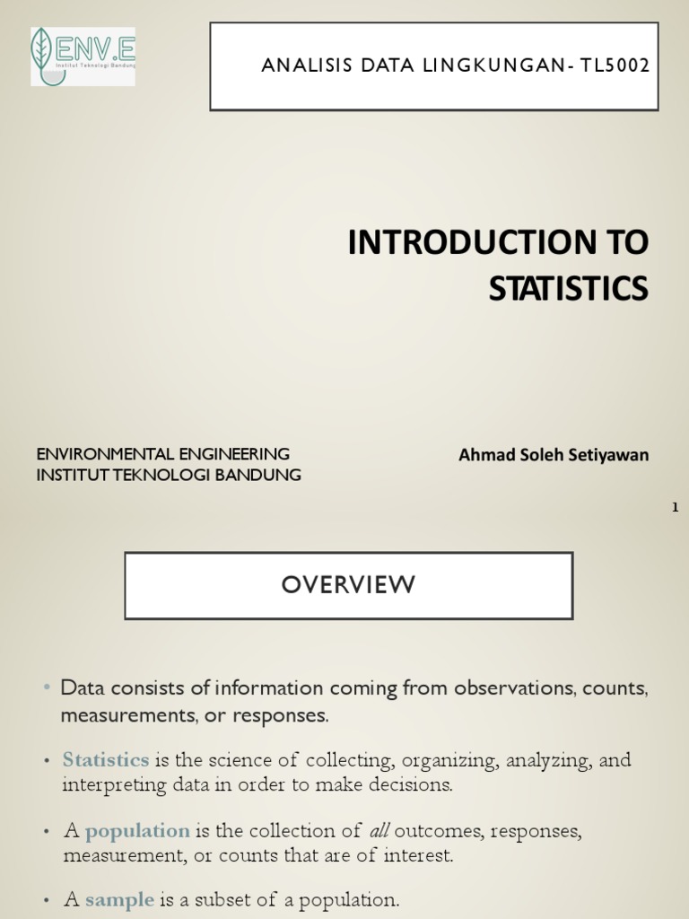 Statistika Elementer | PDF | Level Of Measurement | Sampling (Statistics)