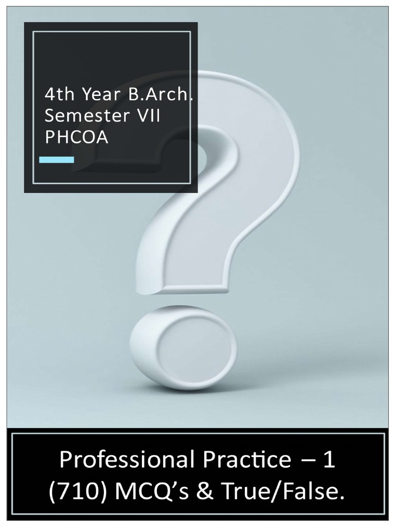 PP Final Mcq's Question Bank | PDF | Architect | Economies