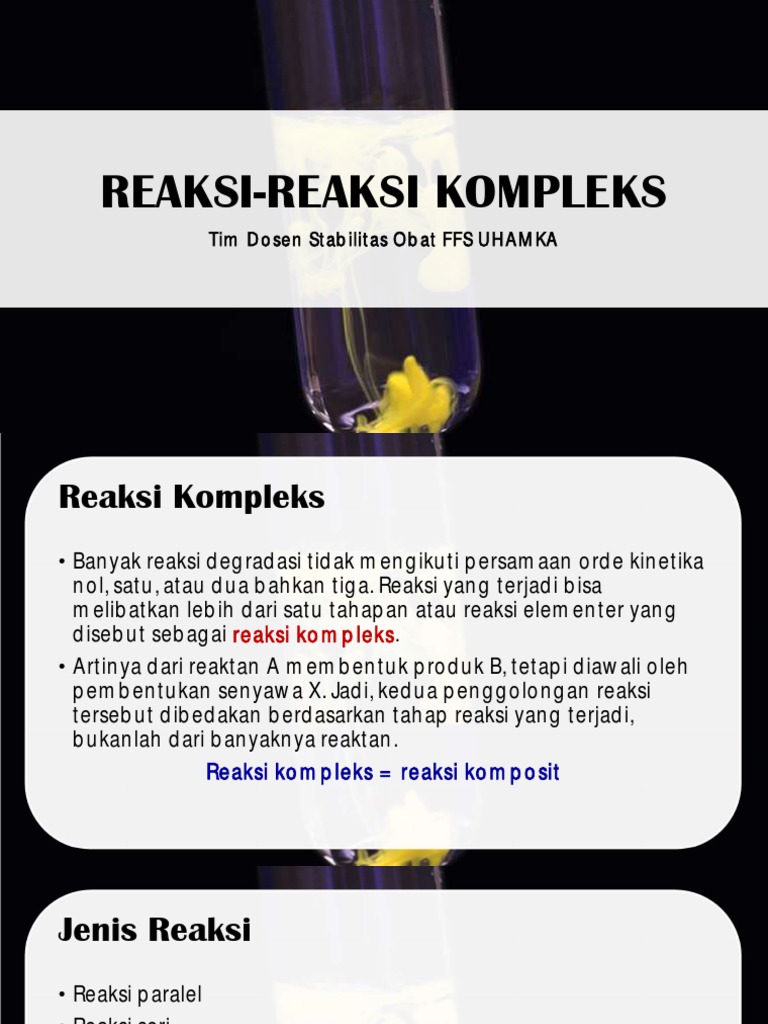 Jenis-jenis Reaksi Kompleks dalam Kimia | PDF | Sains & Matematika