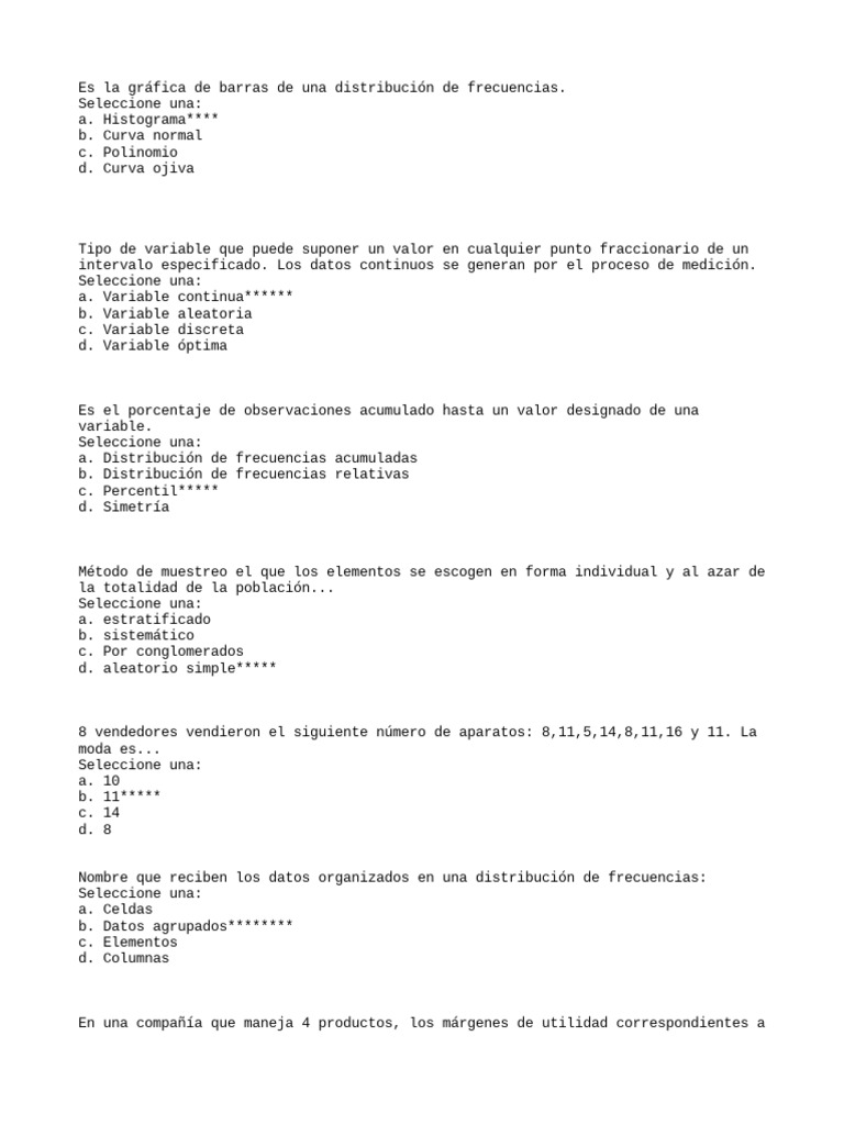 1 Exam | PDF | Media | Muestreo (Estadísticas)