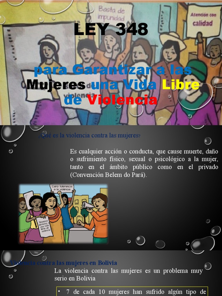 Ley 348 | PDF | La violencia contra las mujeres | Mujer