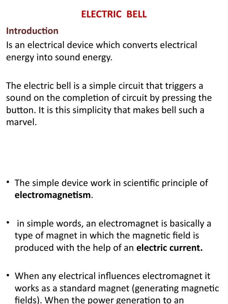 Electric Bell | PDF | Electric Power | Equipment
