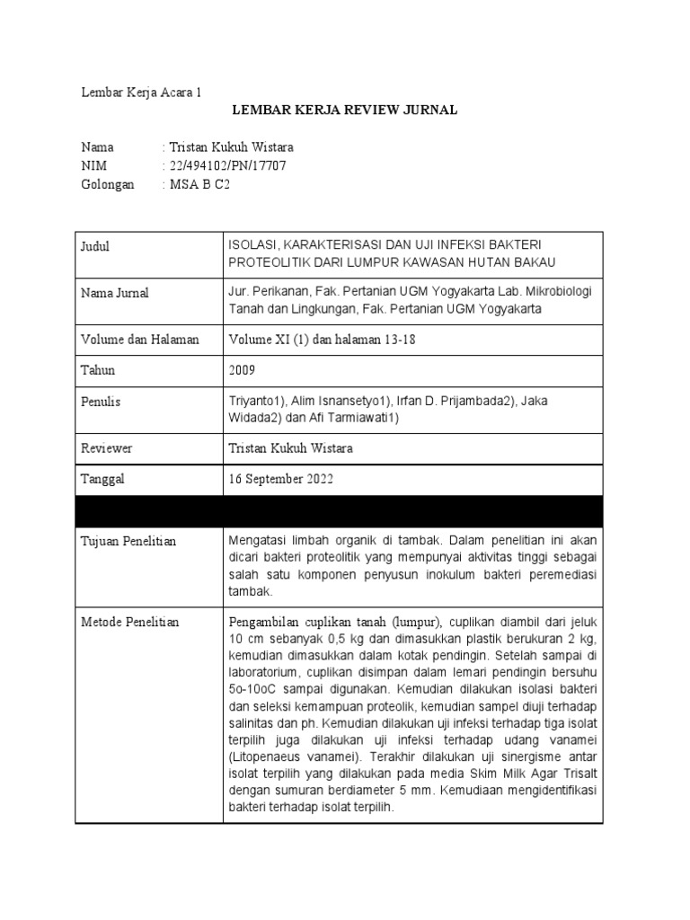 Review Jurnal Isolasi Bakteri Pdf