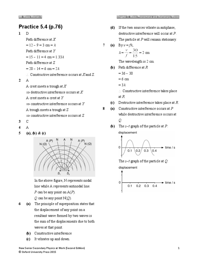 Practice 3B0504 Ans | PDF | Waves | Mechanics