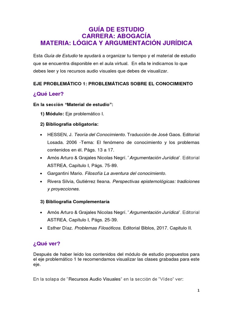 Guía de Estudio | PDF | Lógica | Proposición