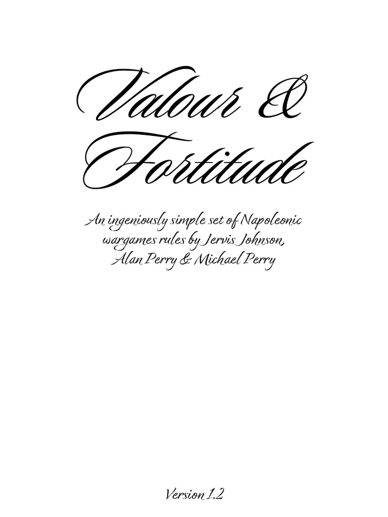 Valour & Fortitude Rule Overview | PDF | Infantry | Artillery