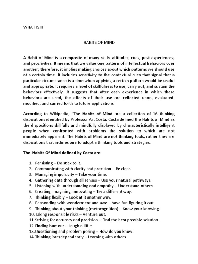 What Are HOM | PDF | Thought | Mind