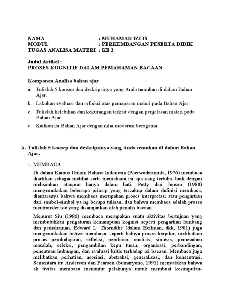 Analisa Kb 2 Modul 1 Pdf