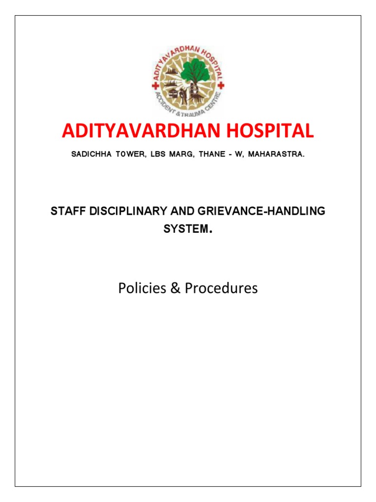 Policies and Procedures for Staff Disciplinary Action and Grievance ...