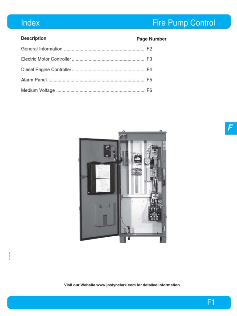 Joslyn Clark SectionF Fire Pump Control | PDF | Switch | Electric Motor