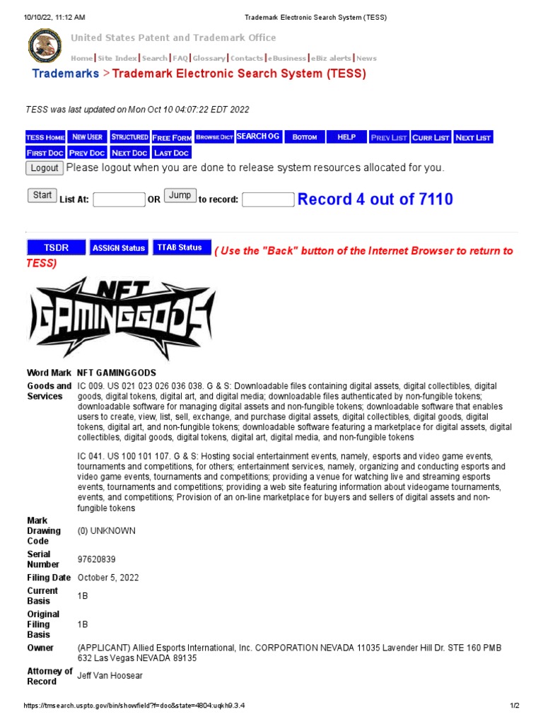 Allied Esports Trademark | PDF | Trademark | Computing