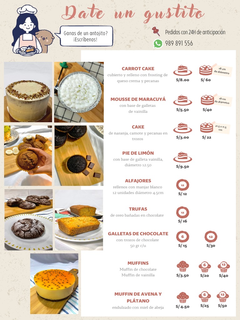 Carta Postres | PDF | Comida de conveniencia | Cocina latinoamericana