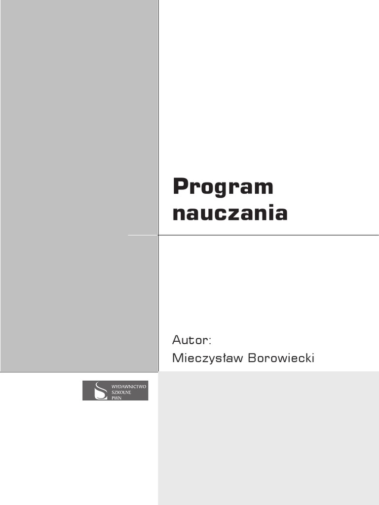 D1a8f545 Program Nauczania Edukacja Dla | PDF