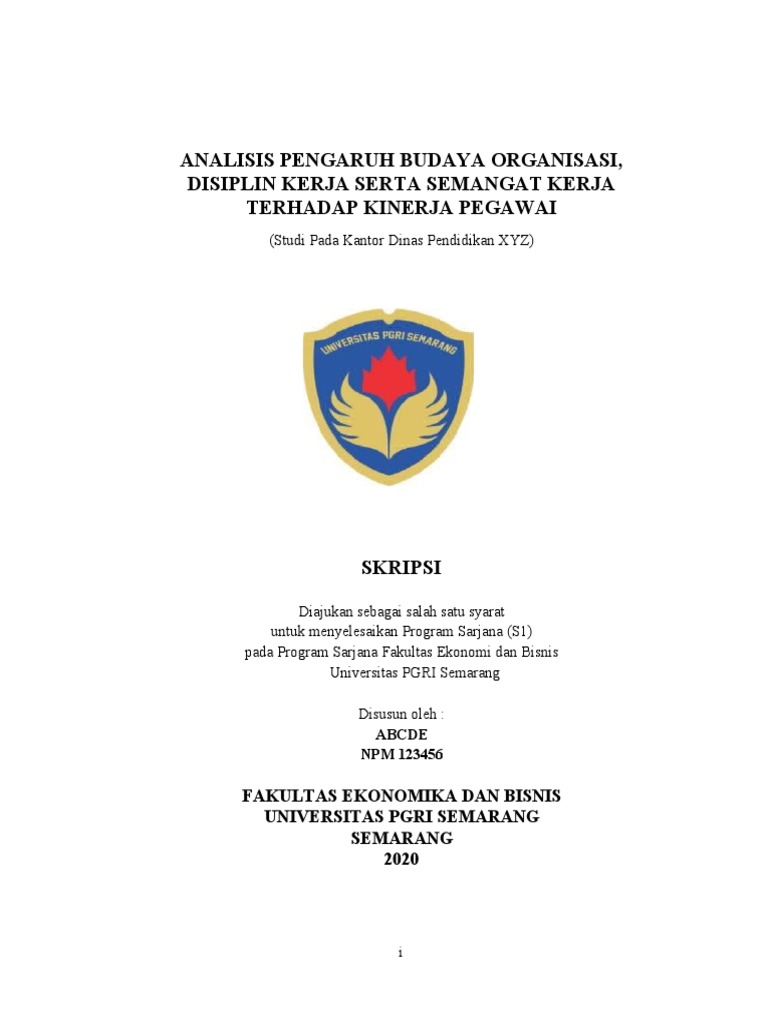 Contoh Skripsi BAB 1 | PDF