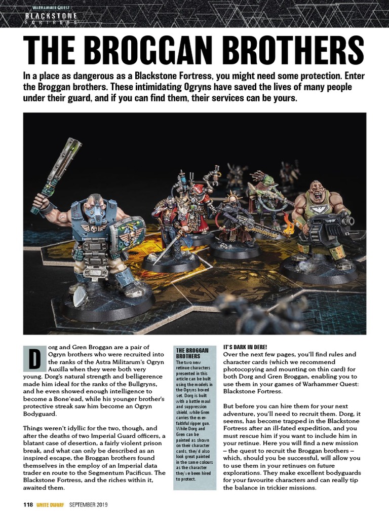 Blackstone Fortress - Retinue Ogryns - White Dwarf September 2019 | PDF