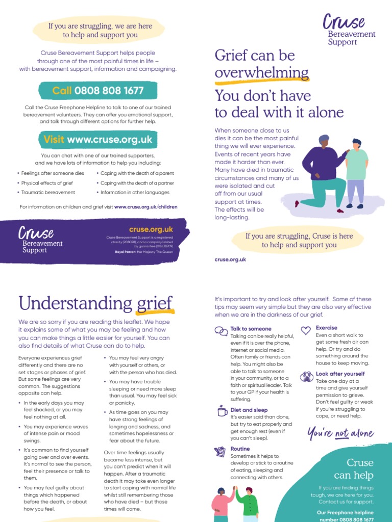 LOW RES 5404 Cruse Support Leaflet Spreads 2 | PDF | Grief | Behavioural Sciences