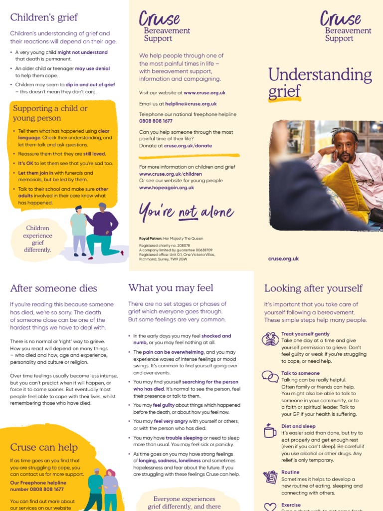 Cruse Understanding Grief Leaflet | PDF | Grief | Psychology