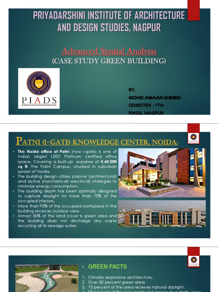 Case Study Green Rated Building - Patni (i-GATE) Knowledge Center, Noida | PDF | Sustainable ...