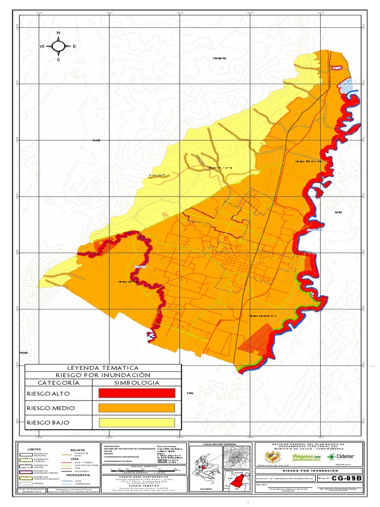CG - 09B Riesgo Por Inundación | PDF | Cartografía | Metrología
