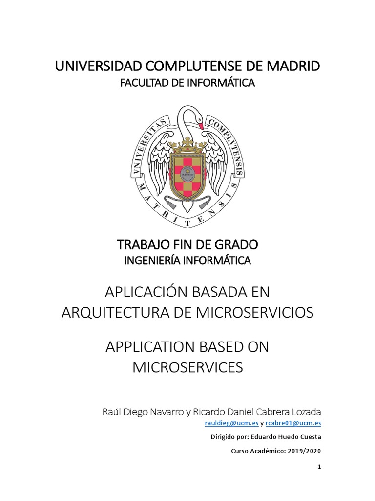 Aplicacion Basada en Arquitectura de Microservicios | PDF | Transferencia de estado ...
