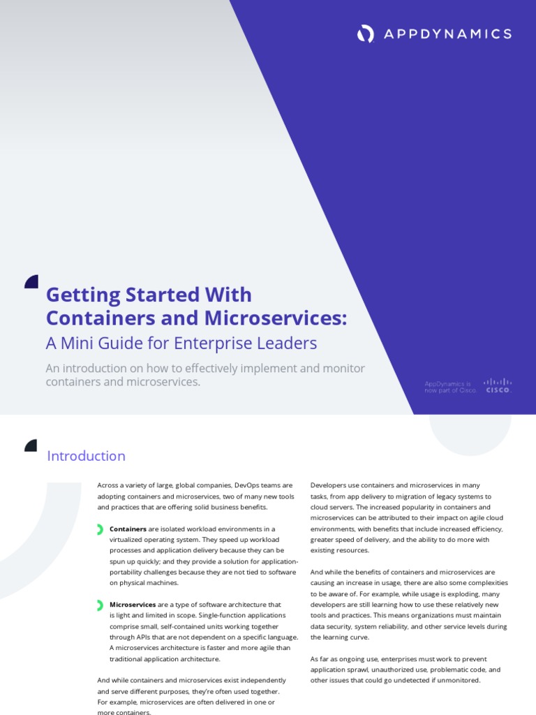 Getting Started With Containers and Microservices | PDF