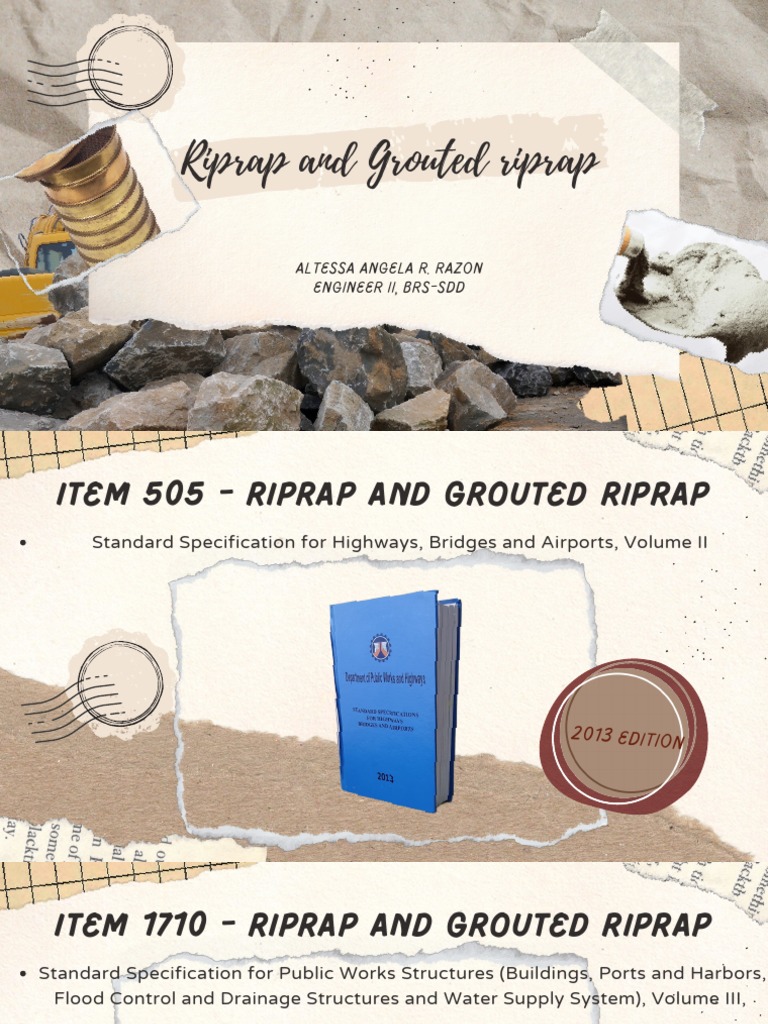 Item 505 Riprap and Grouted Riprap | PDF | Polyvinyl Chloride | Pipe (Fluid Conveyance)