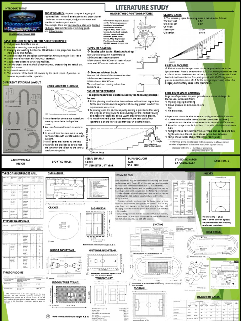 Literature Study - Vii (Sport Complex) | PDF | Stadium | Sports