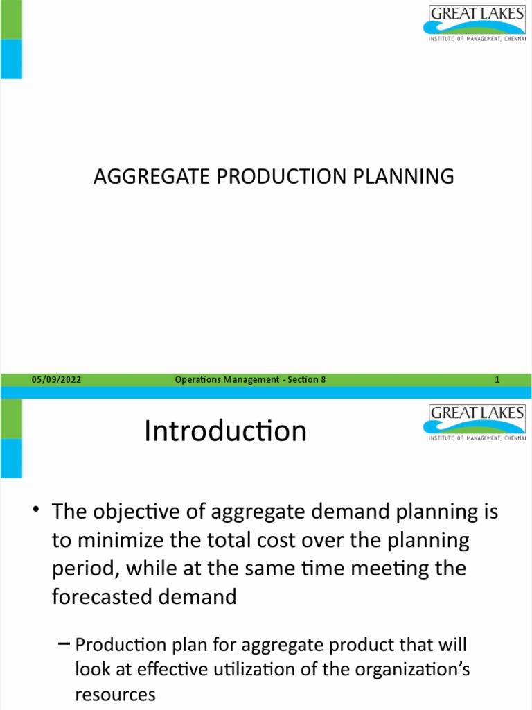 Aggregate Production Planning Overview | PDF | Operations Management ...