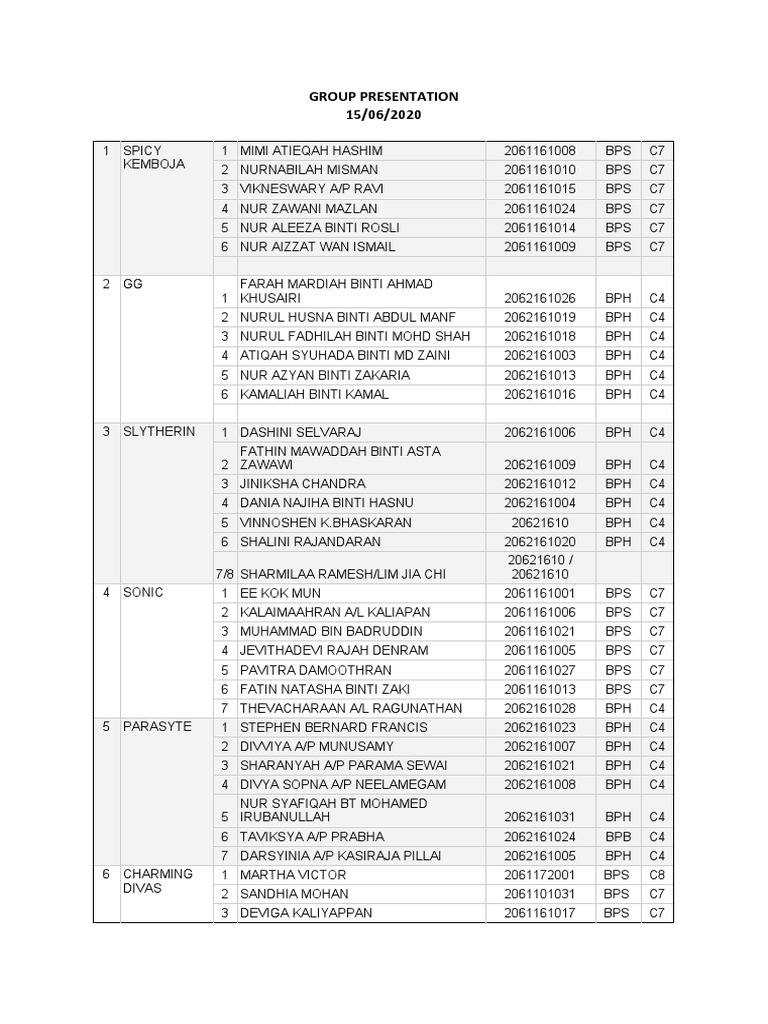 Group Presentation 15022020 | PDF