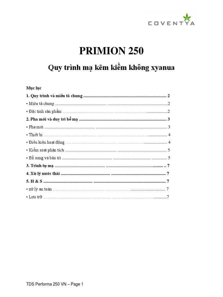 TDS Primion 250 VN | PDF
