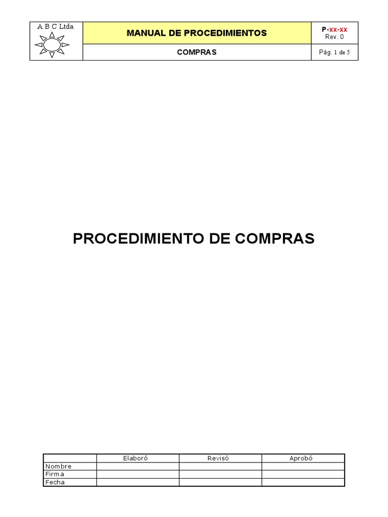 Procedimiento de Compras | PDF | Calidad (comercial) | Business