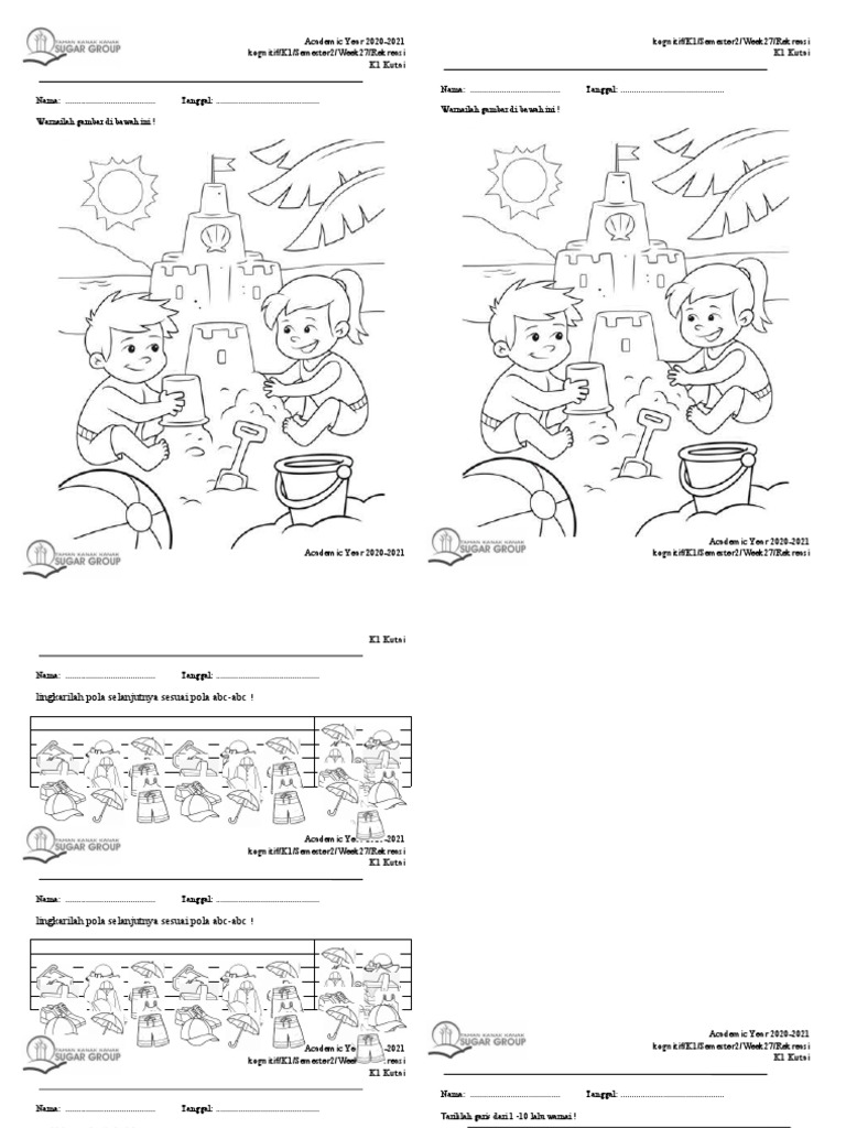 Worksheet Rekreasi Week 27 Mai | PDF