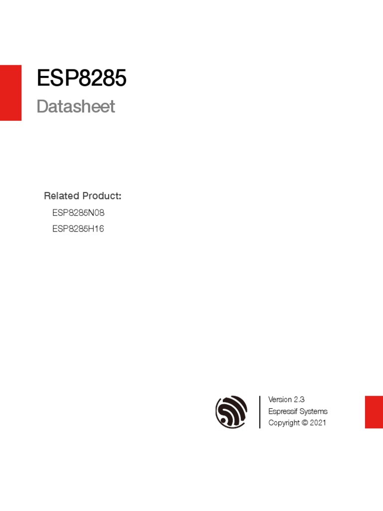 0a-Esp8285 Datasheet en | PDF | Microcontroller | Wi Fi