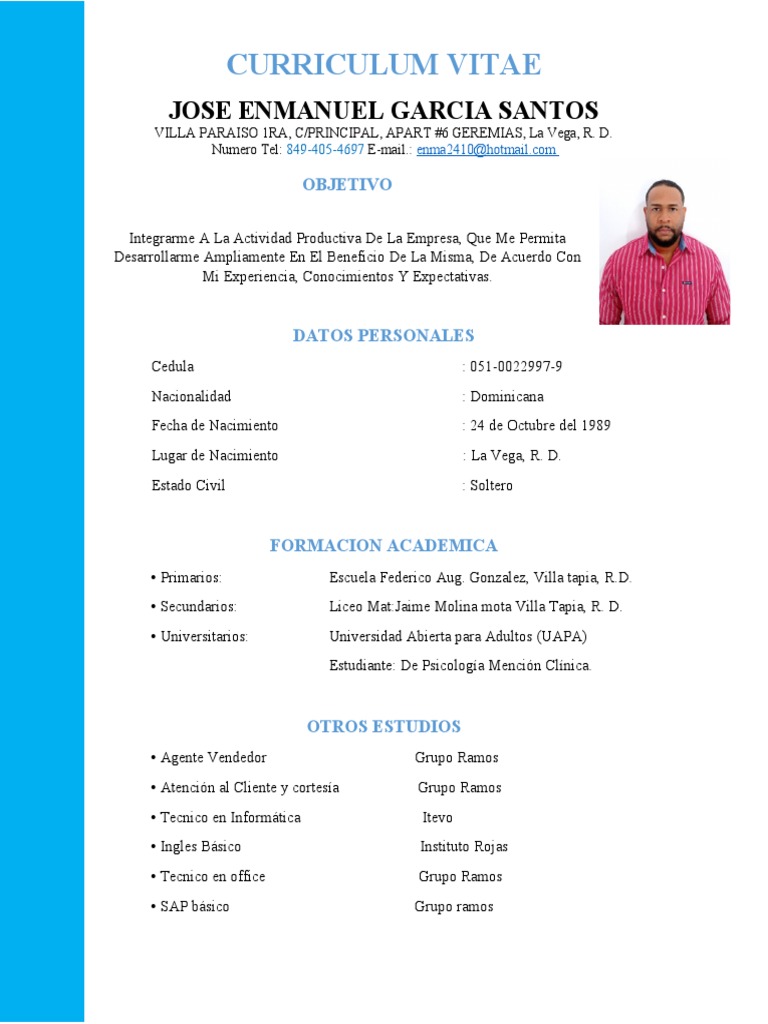 Curriculum Vitae Jose | PDF | Business