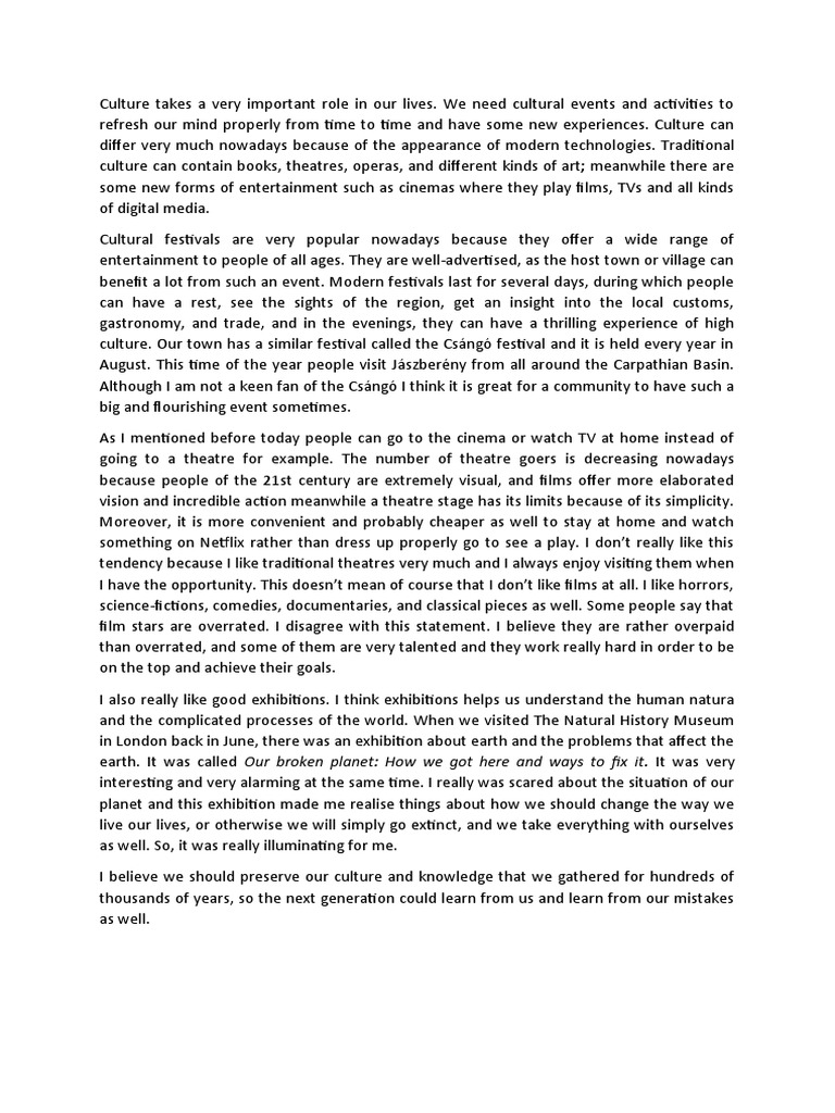 Cultural Events Pdf
