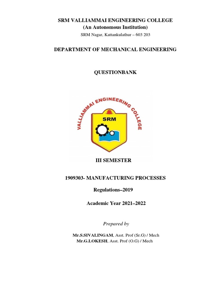 Manufacturing Processes | PDF | Construction | Welding
