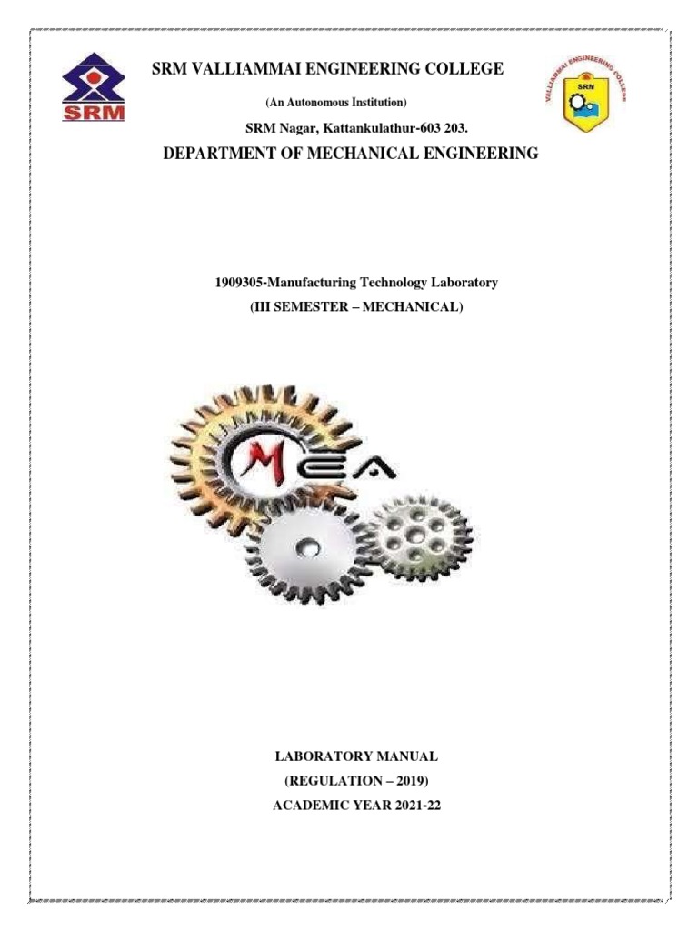 Manufacturing Technology Laboratory | PDF | Construction | Welding