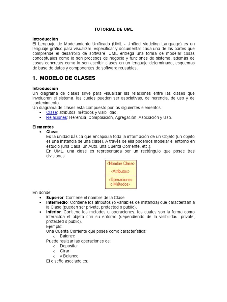 Tutorial de UML y Java | PDF | Java (lenguaje de programación) | Objeto (informática)