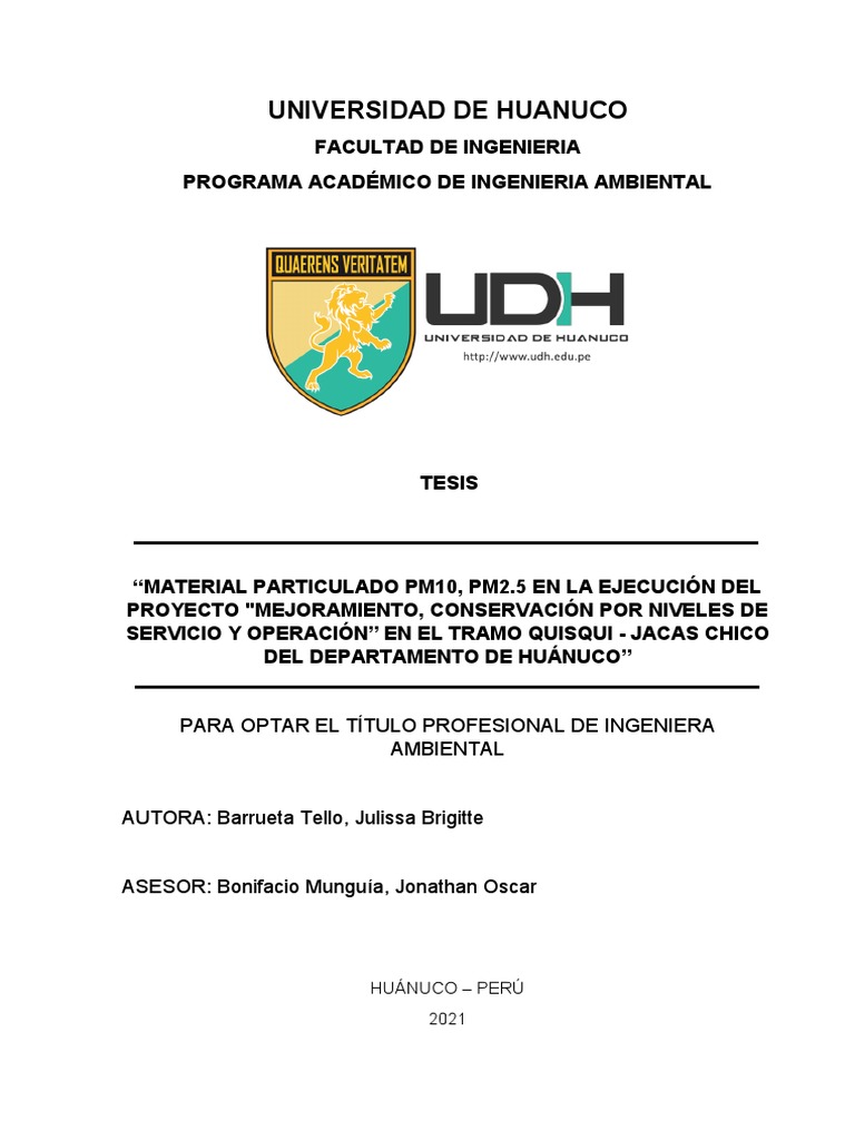 Barrueta Tello, Julissa Brigitte | PDF | La contaminación del aire ...