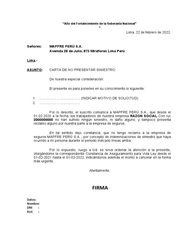 Carta Retroactivo | PDF