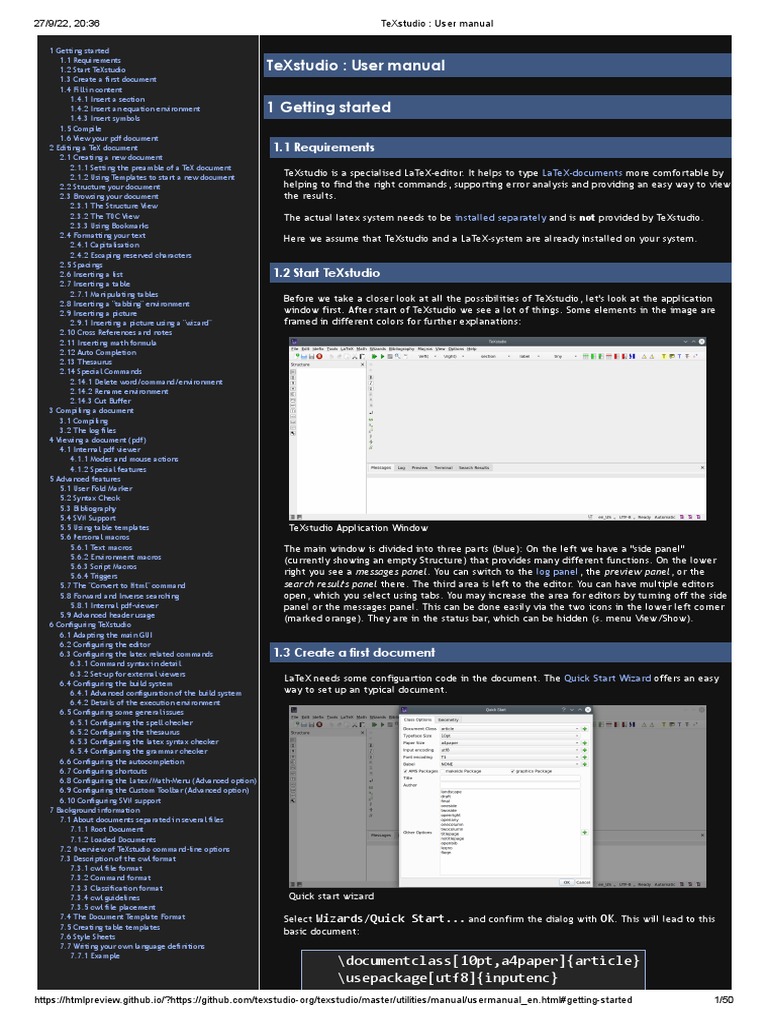 TeXstudio - User Manual | PDF | Te X | Letter Case