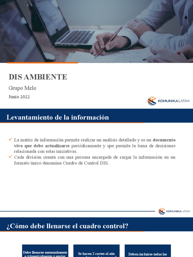 PPT Guia de Llenado DIS AMBIENTE GRUPO MELO | PDF | Información